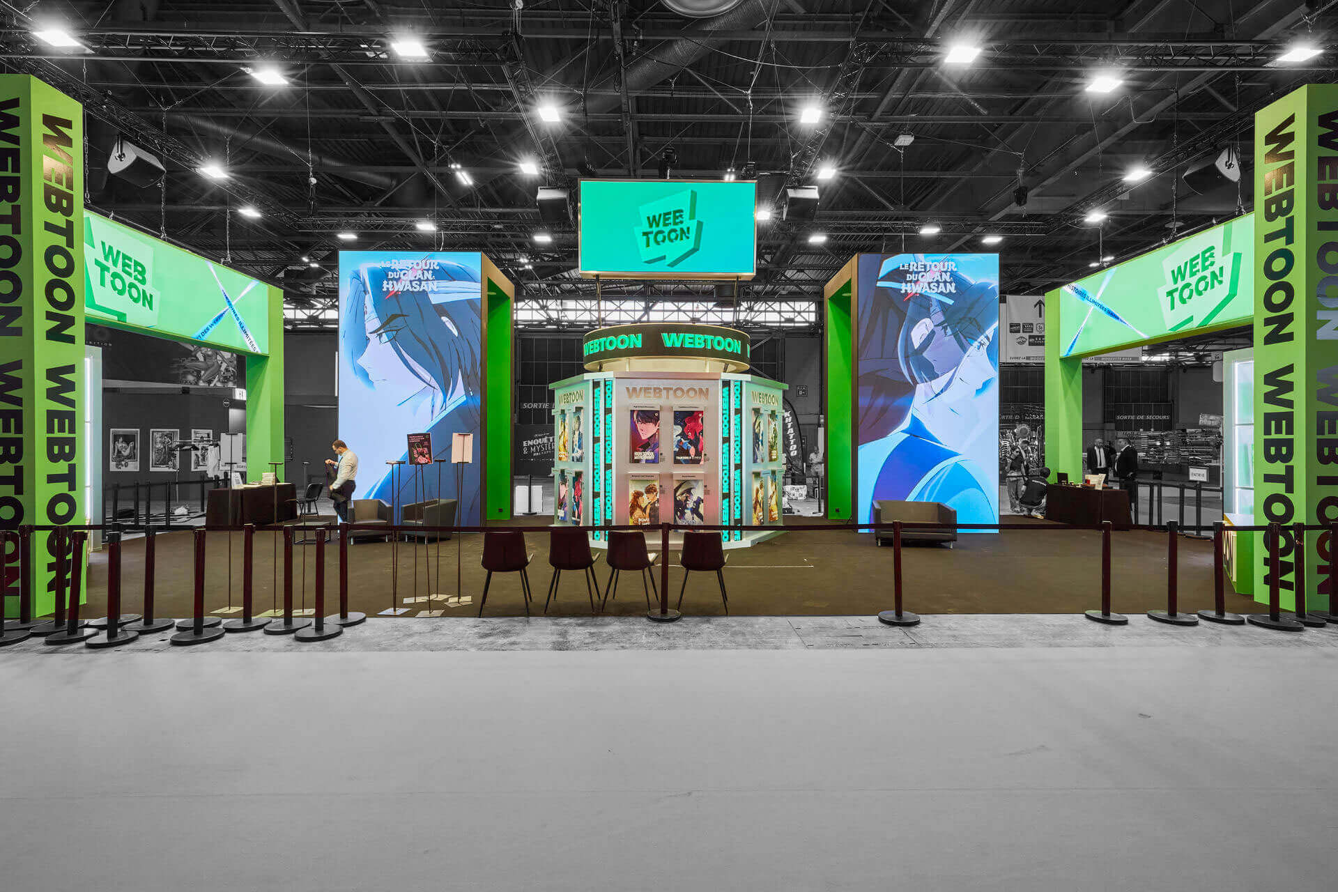 Stand sur-mesure WEBTOON à la Japan Expo.