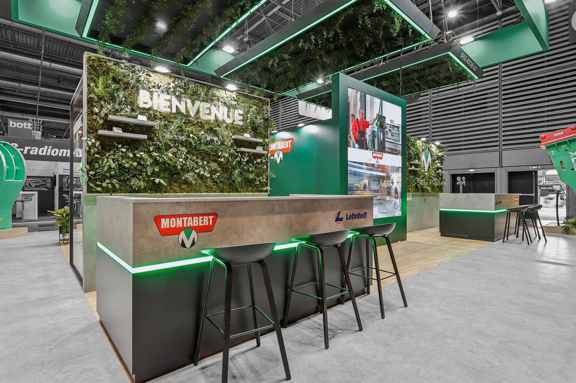 Stand sur-mesure Montabert au salon INTERMAT.